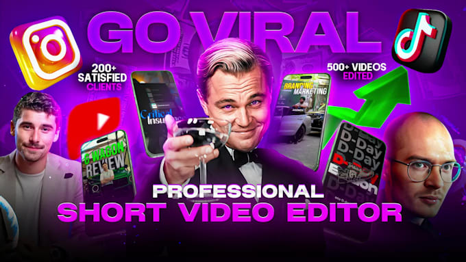 Do professional short form video editing for tiktok, instagram and ...