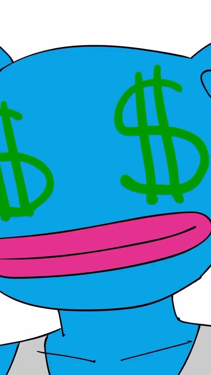 Create 2d meme coin gif animation, 2d viral meme animation, funny meme ...