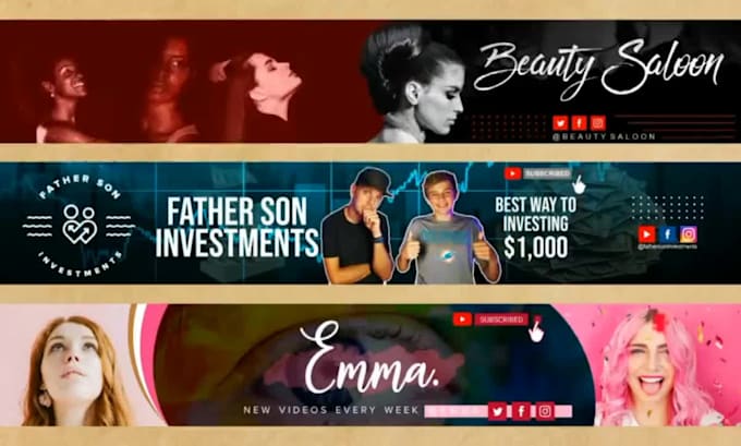 Design attractive youtube banner or channel art by Xpert_design786 | Fiverr