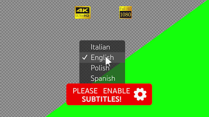 Youtube buttons green screen transparent subtitles and custom animation ...