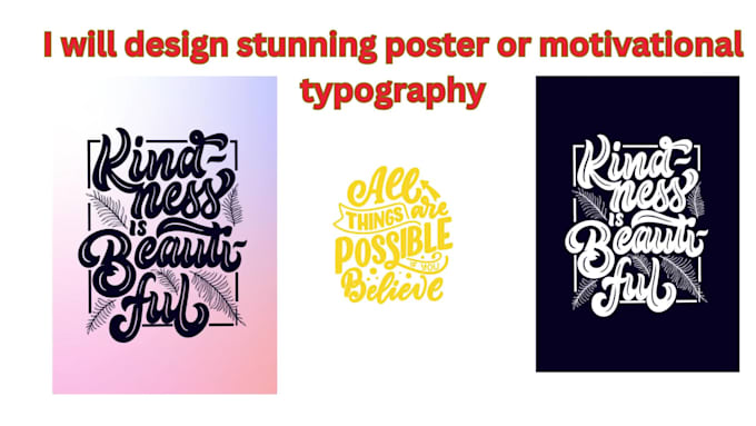 Impressive design stunning poster or motivational typography by ...