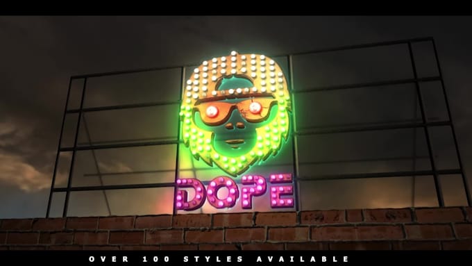 Design an amazing light signs logo animation intro video,light bulb ...