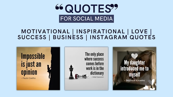 Design images for all types of quotes for social media by Gfxlike | Fiverr