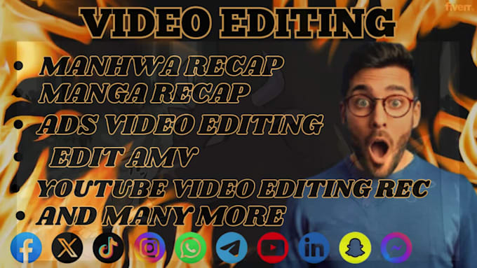 Do manga manhwa and manga recap videos, youtube video editing, ads ...