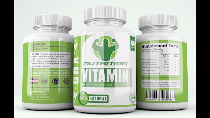 Do supplement label design, product label packaging design by ...