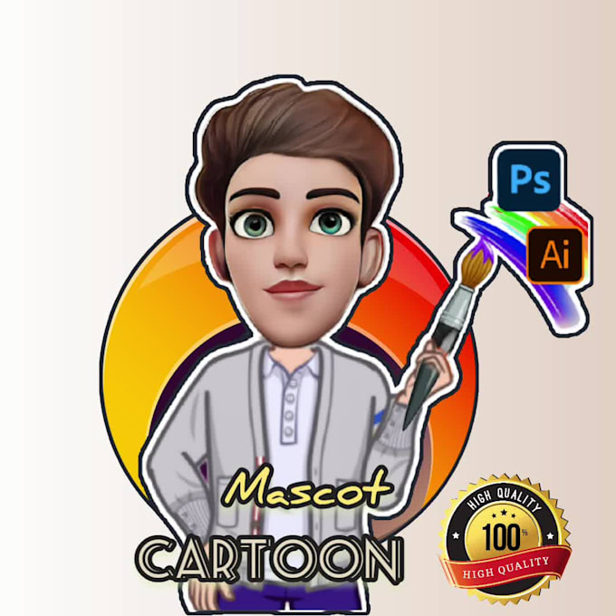 Design mascot and cartoon character logo of you by Lathujan | Fiverr
