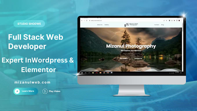 Create responsive wordpress website using elementor pro by Mizanulwebd | Fiverr