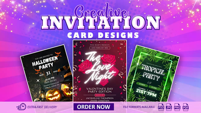 Design custom invitation cards and videos for wedding, birthday,special ...