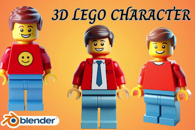 Do 3d lego character, 3d lego modeling, minifigures rendering, decal in ...