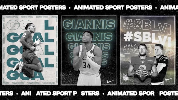 Create the best animated sport posters by Jrobertson3105 | Fiverr