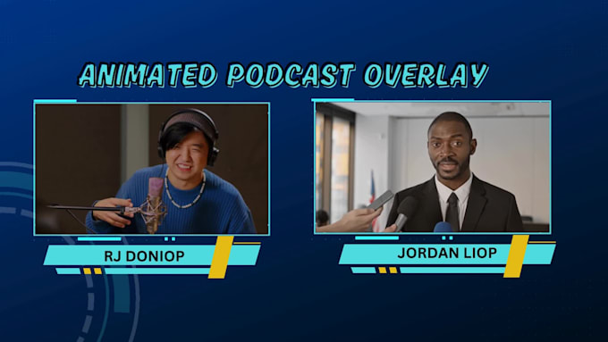 Create animated podcast overlays for any platform by Maxviru | Fiverr