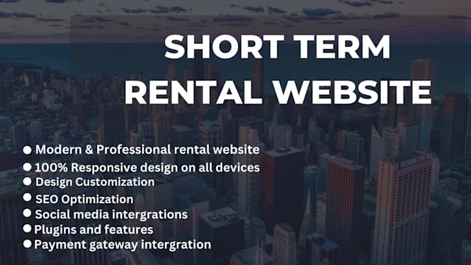 Build short term rental website, airbnb website, property management ...
