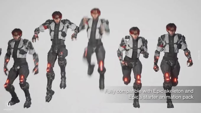 Model 3d realistic sci fi mech 3d human avatar metahuman game character ...