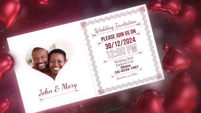 Design elegant and romantic wedding invitations video by Statemotion ...