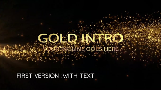 Create amazing gold intro video with text or logo by Avim88 | Fiverr