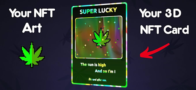 Create animated trading nft card or crypto 3d card by Ashley_96 | Fiverr