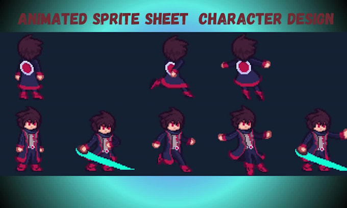 Draw animated 2d pixel art character design or mz sprite sheets mv game asset by Robert_codyy ...