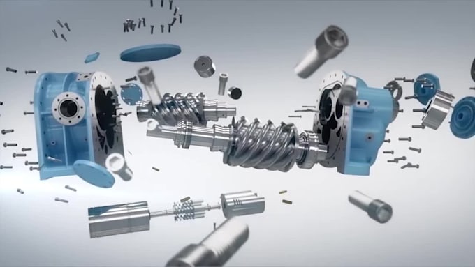 Create 3d mechanical model, cgi 3d product animation, exploded view ...