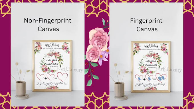 Offer authentic digital nikkah certificate with islamic fingerprint ...