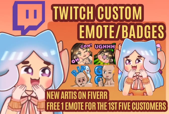 Customize your emote and get 1 free emote by Artbyfeona | Fiverr