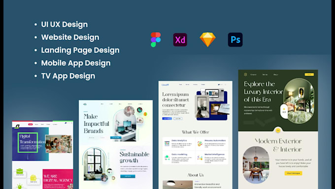 Do ui ux design, mobile app uxui, website ui, tv app ui ux by Tahmin_06 | Fiverr