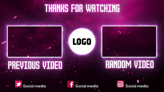 Do outro end screen end card for youtube with audio reaction by ...