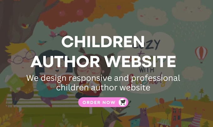 Design children author website, children book website, author website ...