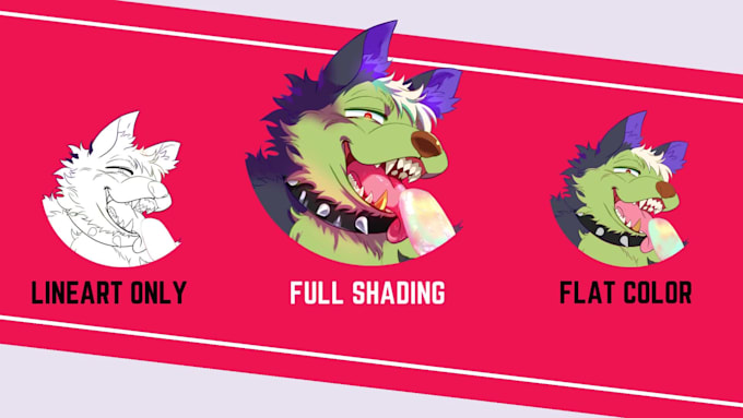 Draw your furry, fursona character headshot, profile, avatar by Nanaue_ss | Fiverr