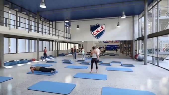 Make 3d rendering stadium animation, sport complex, gym, game arena by ...