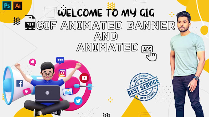 Design gif banner and animated gif ads in social media by Ash_sif | Fiverr