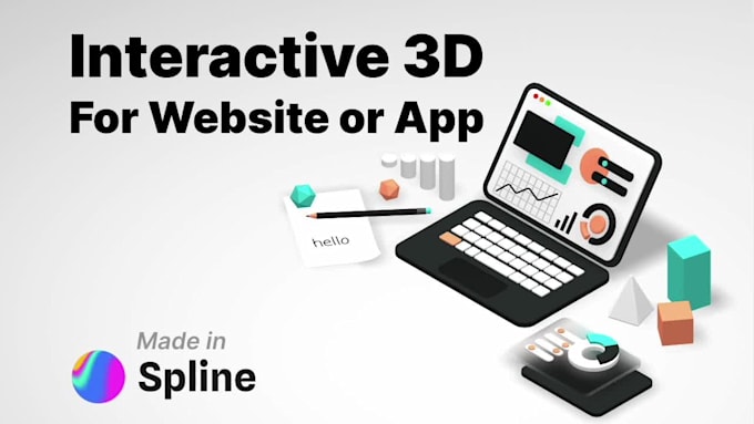 Create an interactive 3d model in spline for your website by Anastasijalev | Fiverr