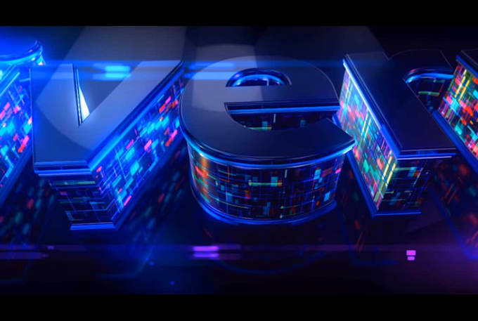 Make 3d metal neon logo intro animation cinematic reveal by ...
