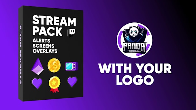 Custom twitch alerts and screens with your logo by Streamerstudio | Fiverr