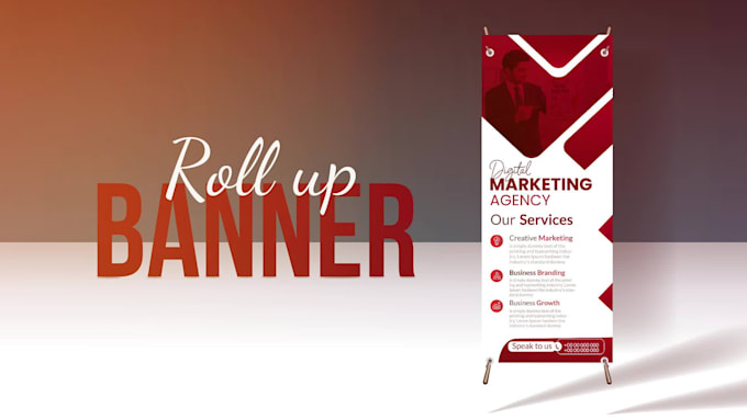 Create roll up banners, backdrop, and signage design by Intafak | Fiverr