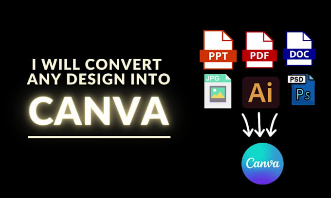 Convert jpg, pdf, png, ai, psd to canva editable format by ...