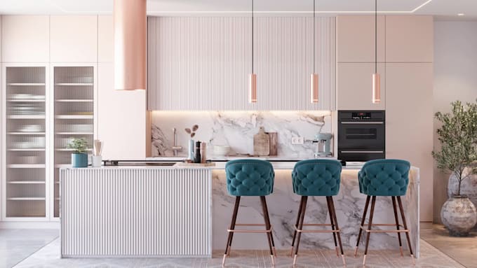 Create realistic 3d renderings of your kitchen interior by Da_diaz | Fiverr