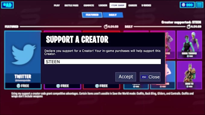 Make a fortnite support a creator code intro animation by Steenyoutube ...