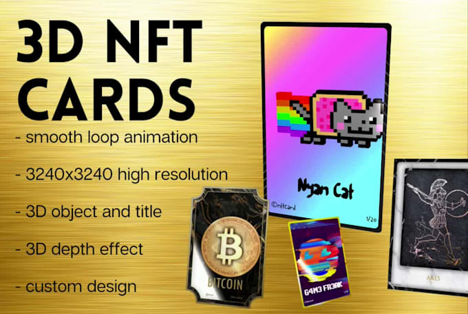 Create a 3d nft card animated nft art and crypto art by Flptrade | Fiverr