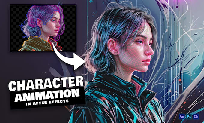 Create character image animation for your artwork in loop by ...