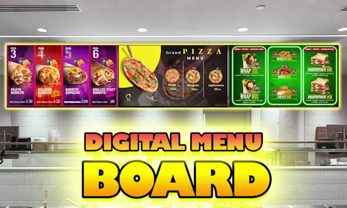 Design animated video menu, digital menu board and food promo by ...