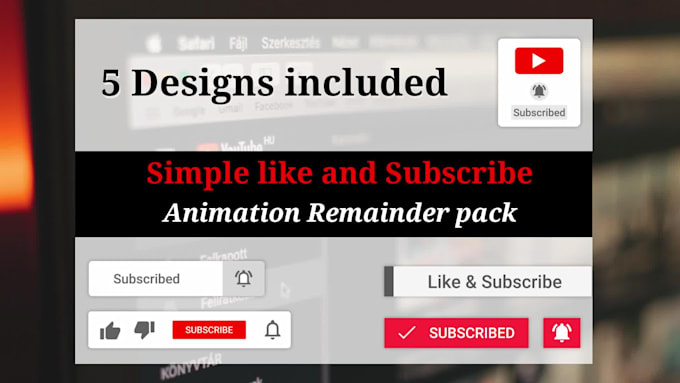 Make 5 Simple Like And Subscribe Animation By Lakithpl Fiverr