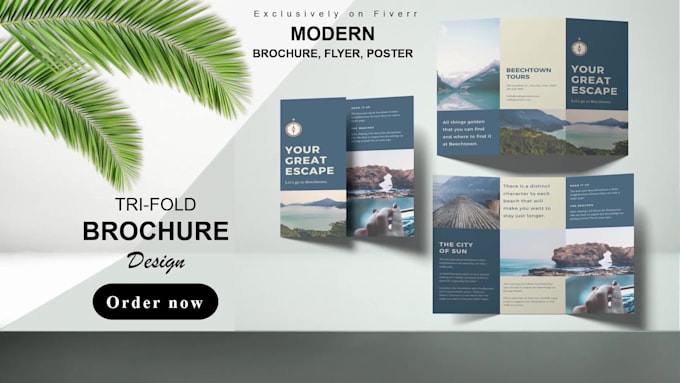 Design professional trifold business brochures, flyers, posters, banner ...