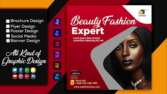 Create 40 unique social media posts designs in 10 days by ...