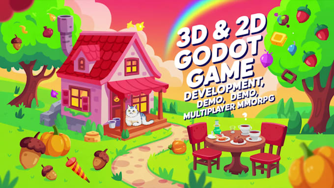 Develop 3d godot game 2d godot game godot developer, multiplayer, demo ...
