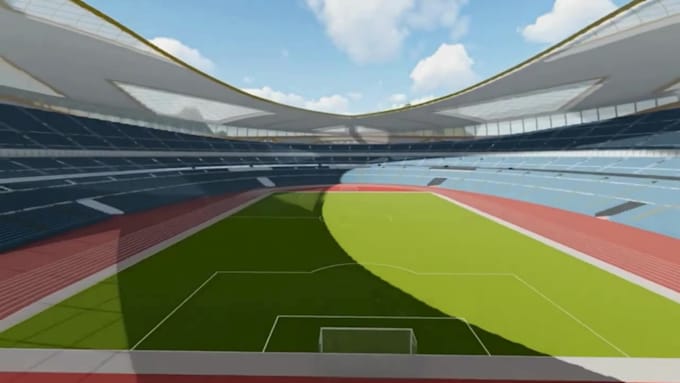 Design 3d stadium animation, 3d sport arena, sport facility,3d ...