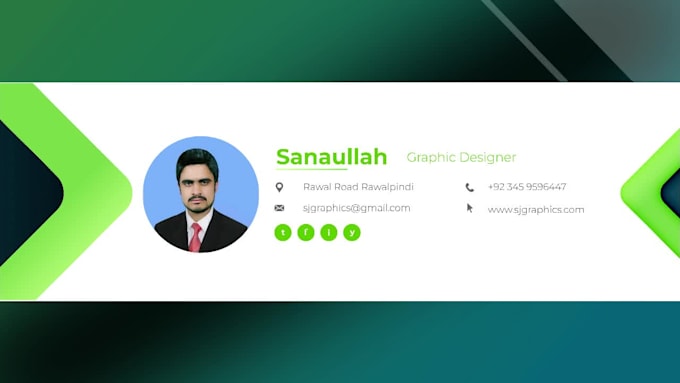 Create Email Signature Clickable Email Signature By Sanaullahjadoon