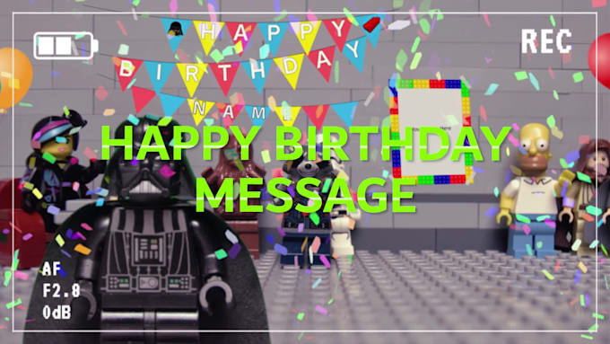 Customize this lego darth vader happy birthday stop motion by Diversion ...