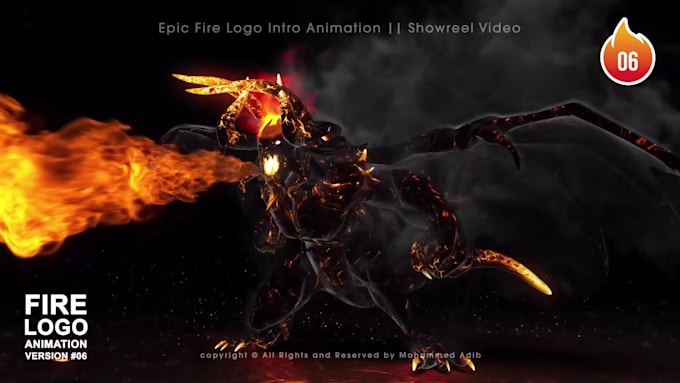 Make epic logo reveal fire,smoke,flame,explosion for youtube by ...