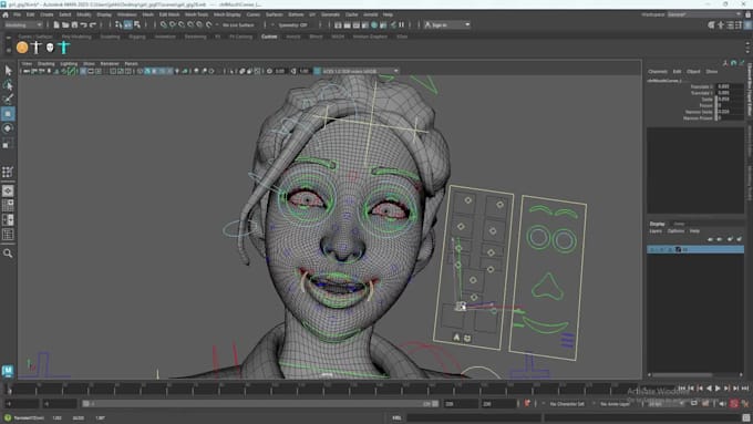Rigg your 3d character with facial control panel by Tanvirr_ah | Fiverr