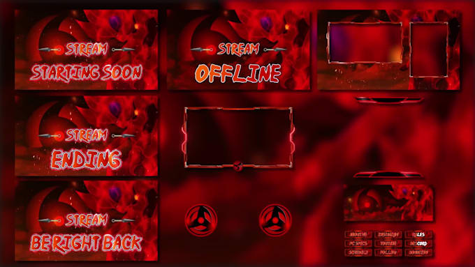 Do animated twitch overlay, logo, animated stream package by Didik0281 ...